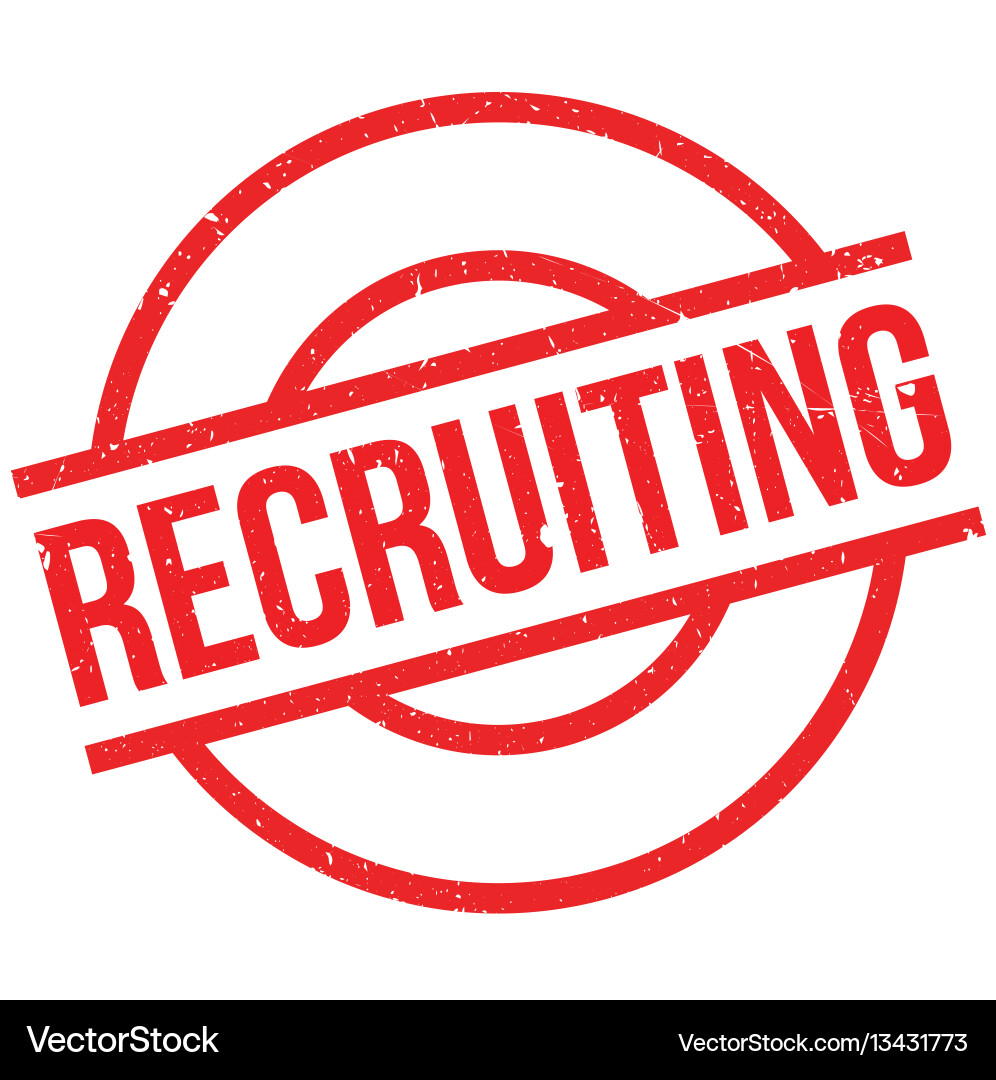 Recruiting rubber stamp Royalty Free Vector Image