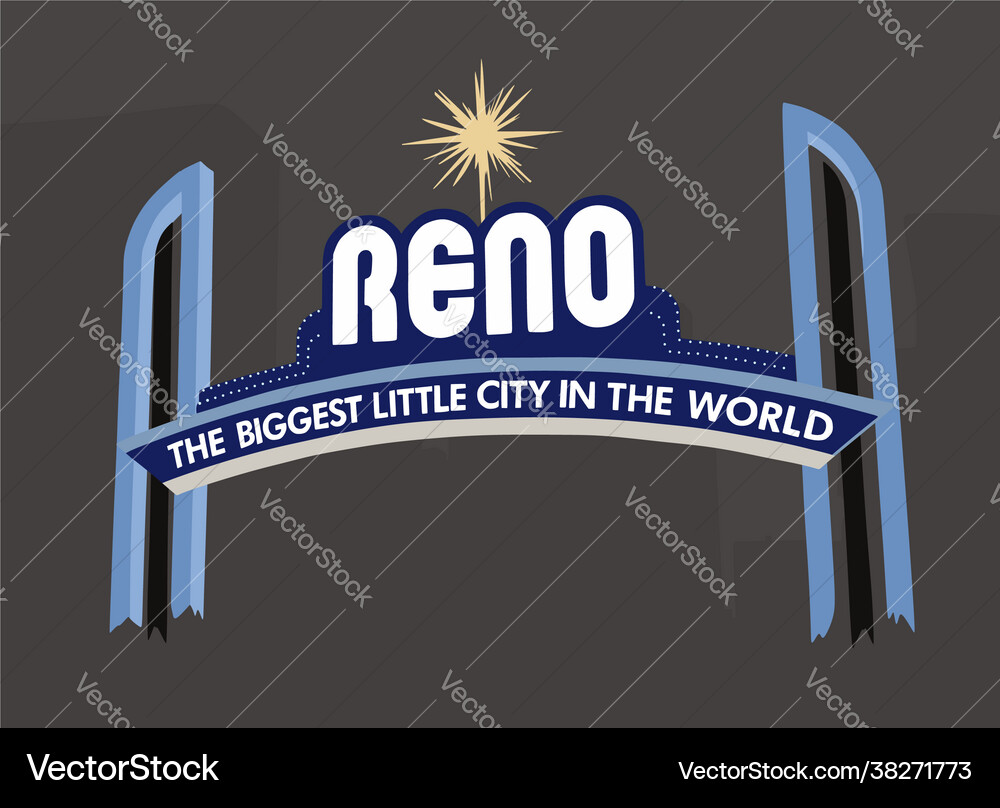 Reno gate background with black Royalty Free Vector Image