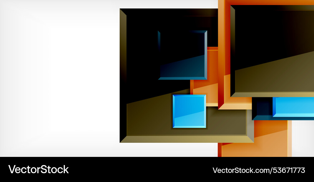 Shiny glossy metallic or plastic square design Vector Image