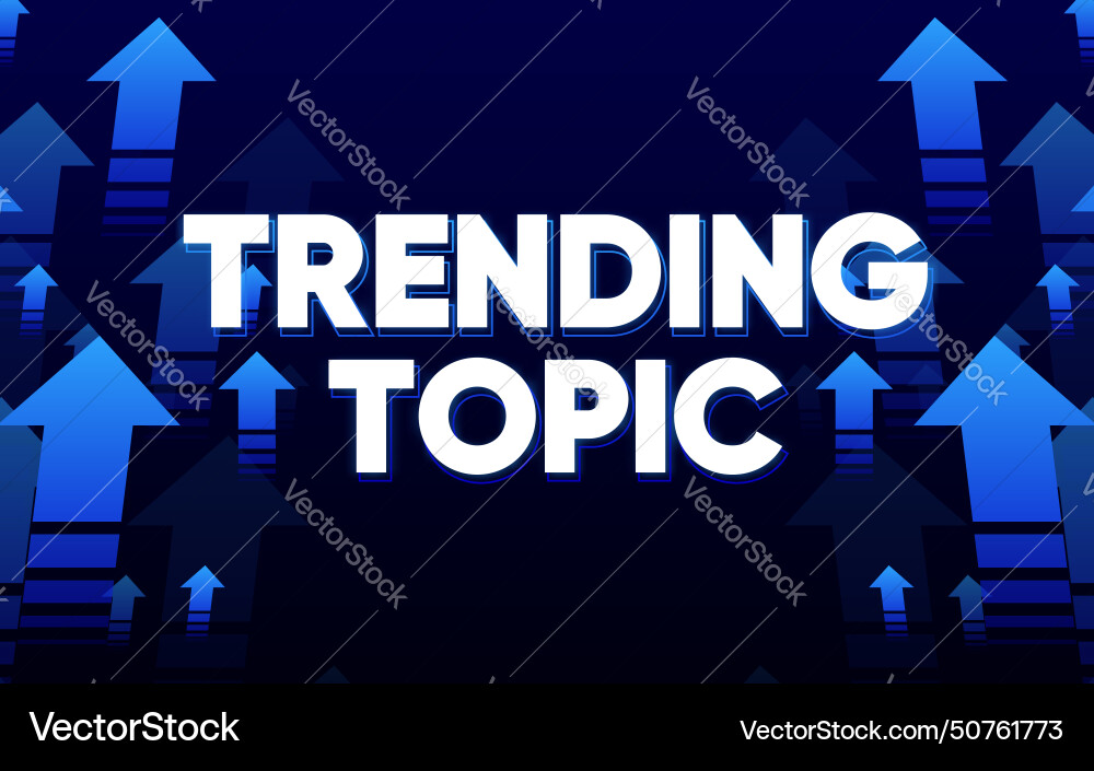 Trending topic banner with abstract background Vector Image