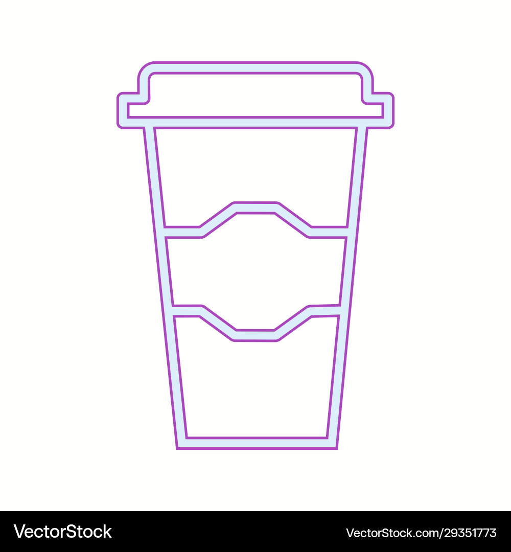 Unique coffee glass line icon Royalty Free Vector Image