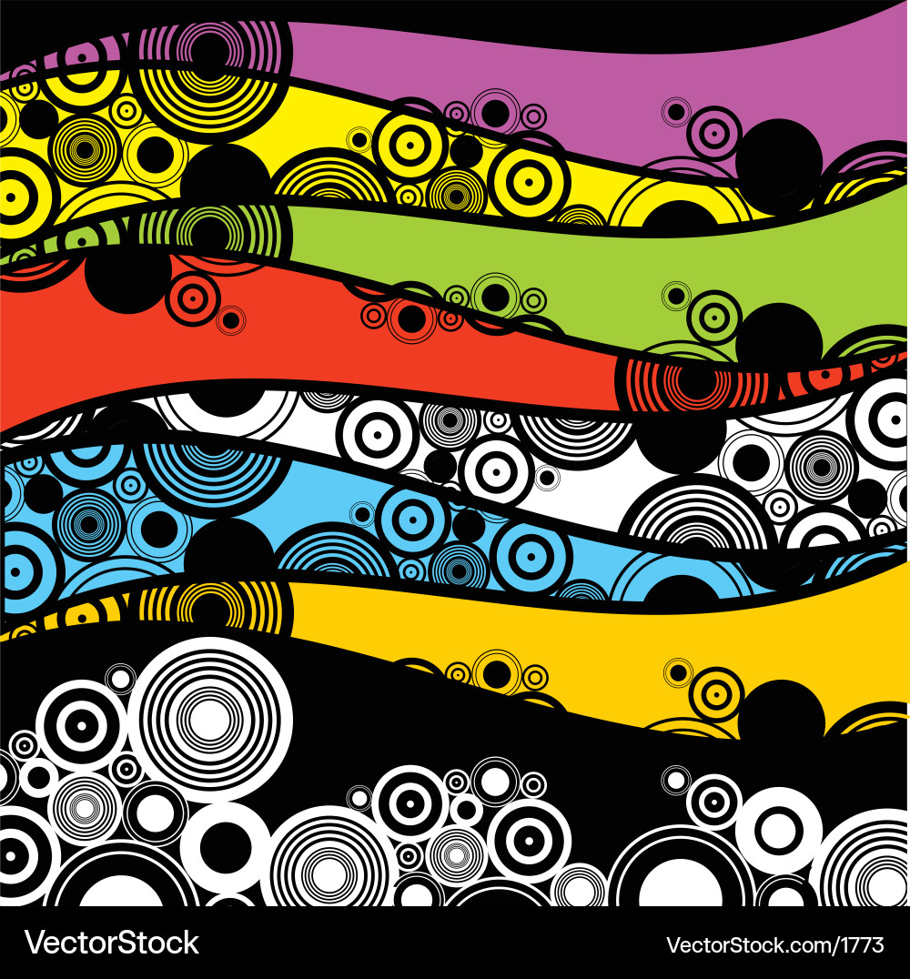 Vibrant Retro Circles Royalty Free Vector Image