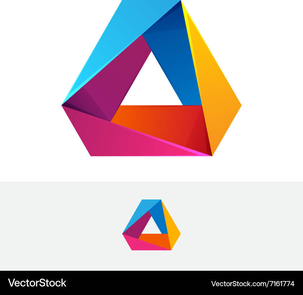 Abstract triangle logo Royalty Free Vector Image