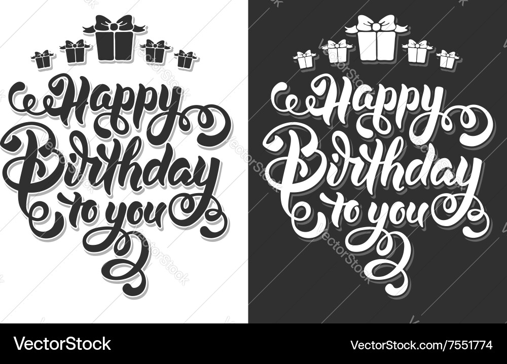 Birthday lettering Royalty Free Vector Image - VectorStock