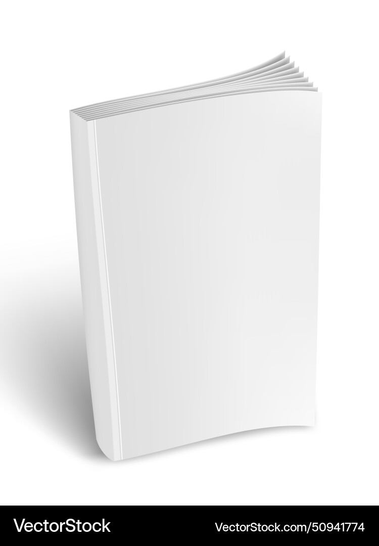 Clear book or booklet cover isolated on white Vector Image