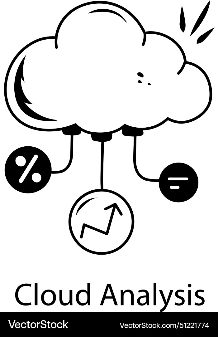 Cloud analysis Royalty Free Vector Image - VectorStock