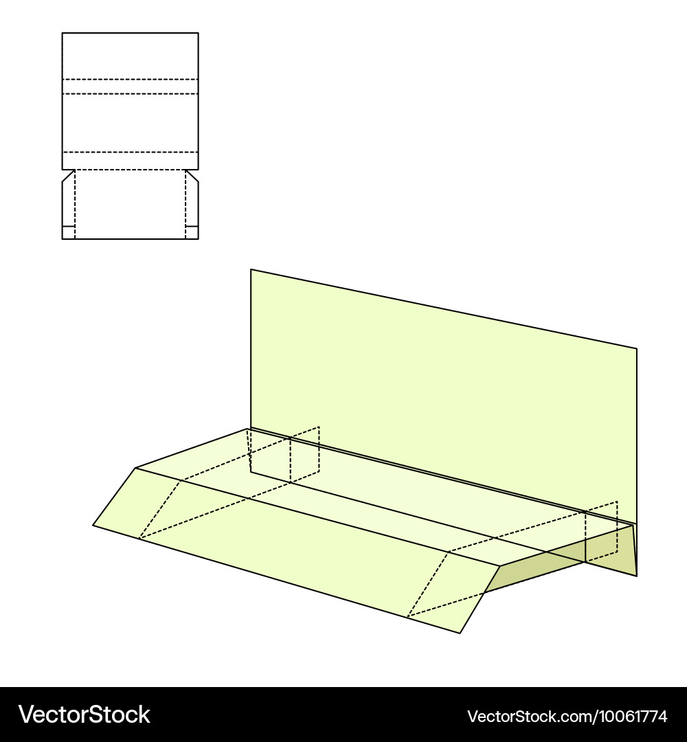 Diecut craft box Royalty Free Vector Image - VectorStock
