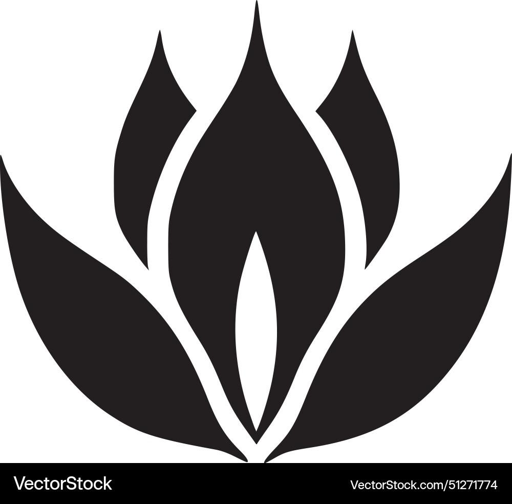 Flower - black and white isolated icon Royalty Free Vector