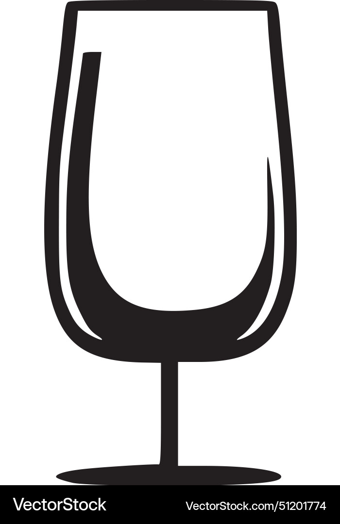 Glass - minimalist and simple silhouette Vector Image