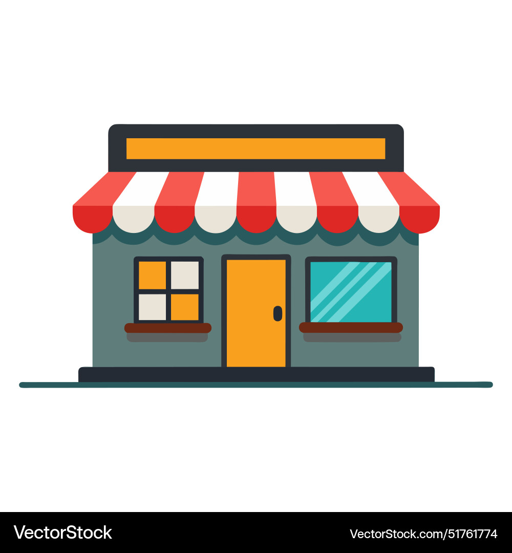 Store isolated flat Royalty Free Vector Image - VectorStock