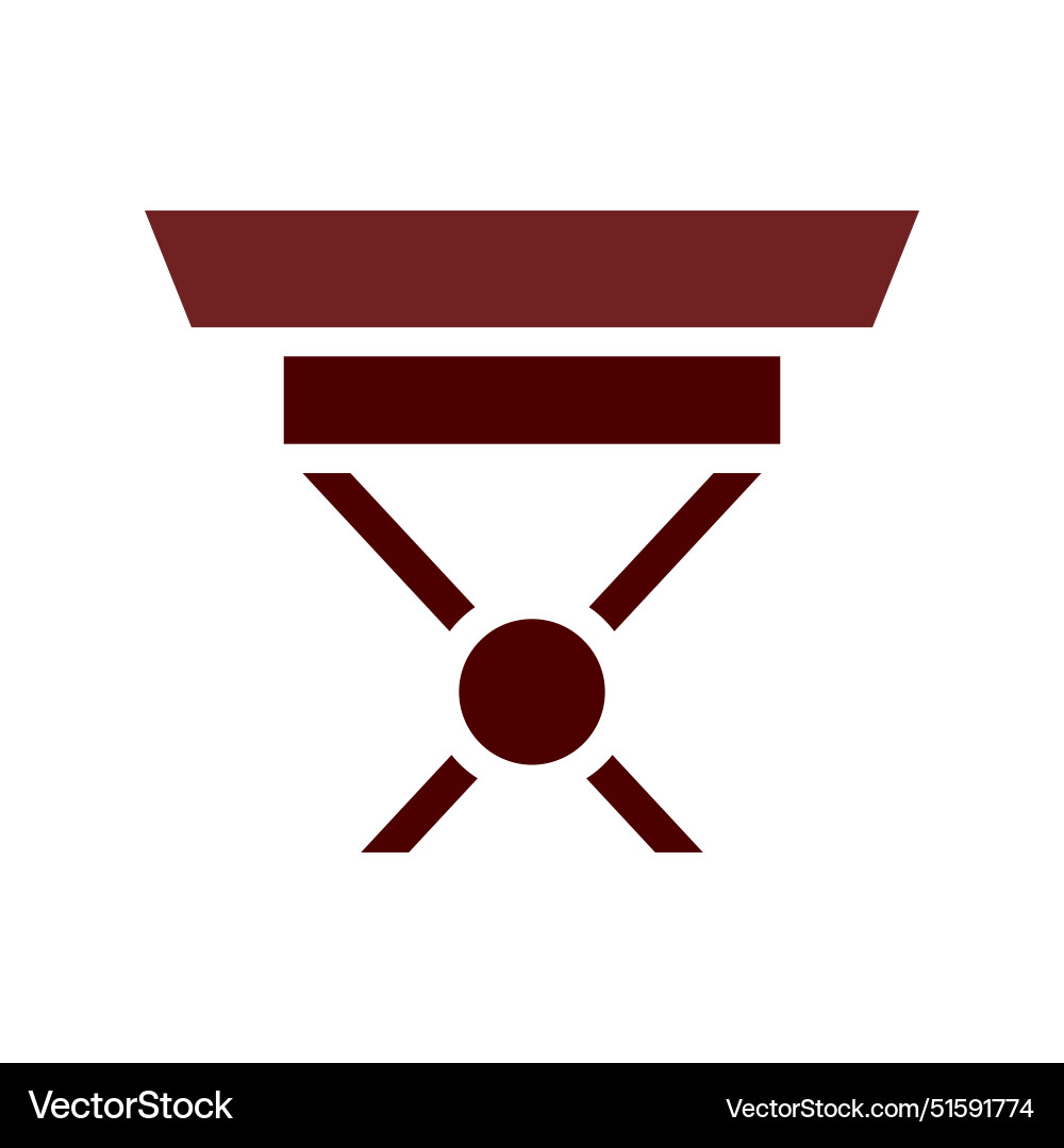 Table icon solid brown Royalty Free Vector Image