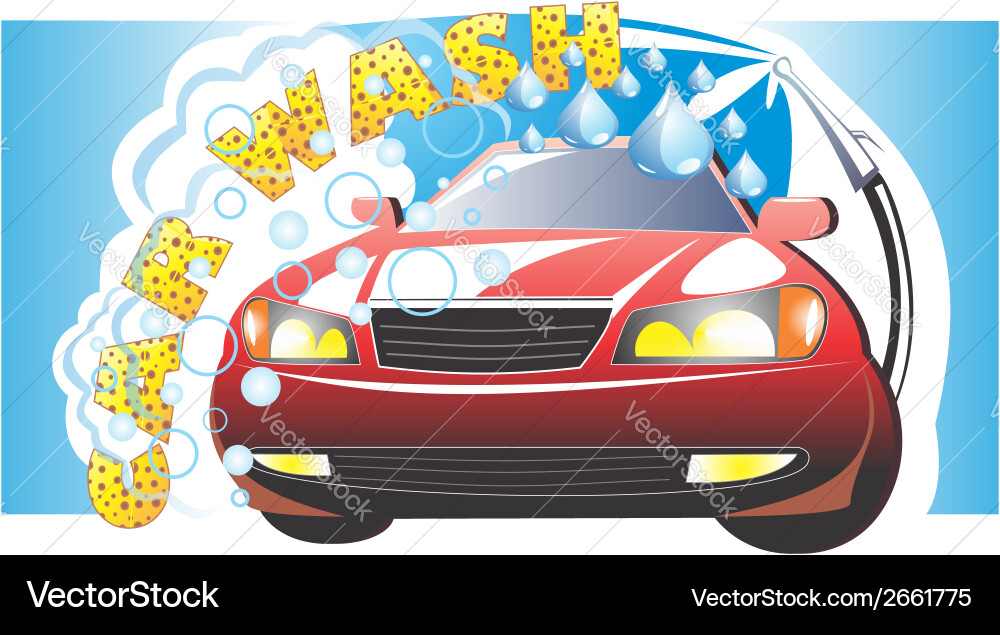 Car wash Royalty Free Vector Image - VectorStock
