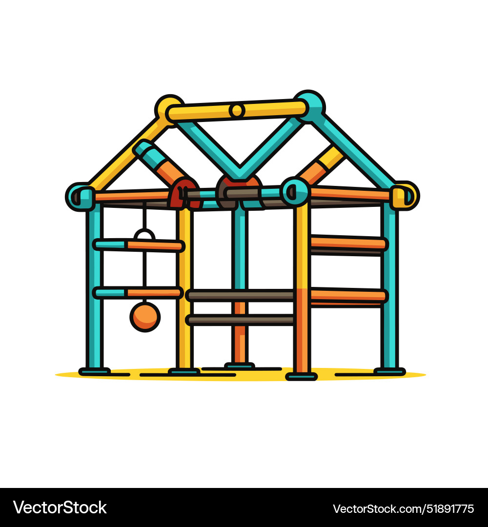 Cartoon playground climbing structure Royalty Free Vector