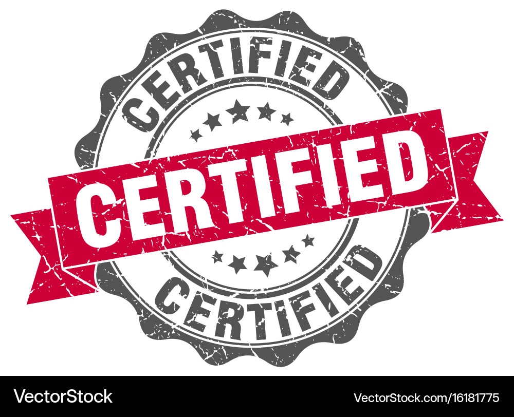 Certification Stamp Sign Seal Royalty Free Vector Image