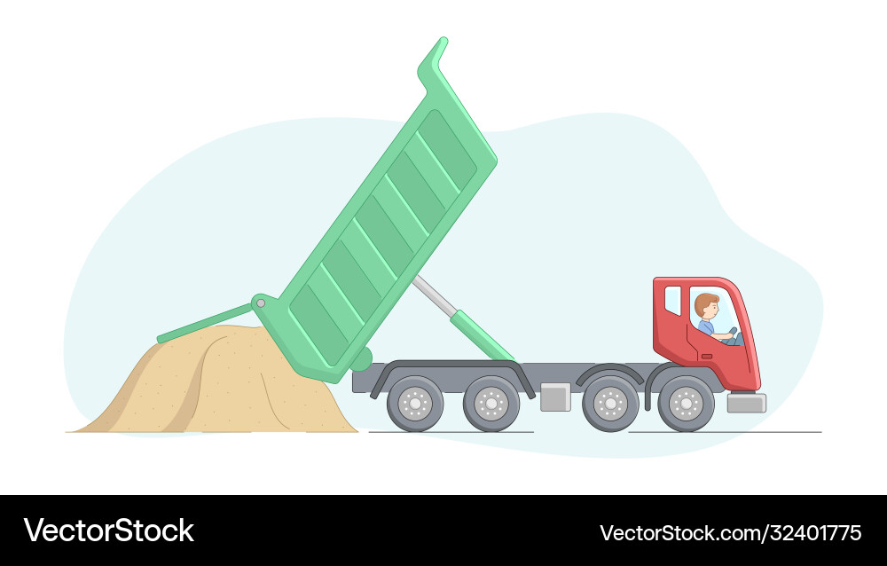 Construction and heavy labor works concept worker Vector Image
