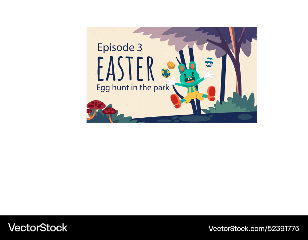 Easter celebration youtube thumbnail Royalty Free Vector