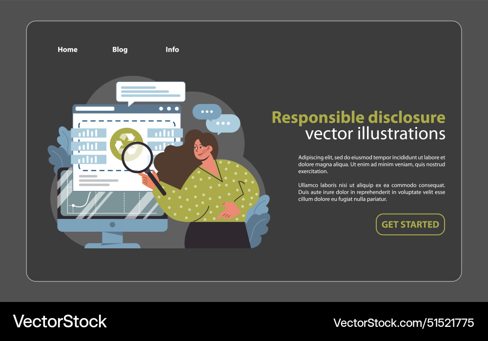 Responsible disclosure concept transparency Vector Image