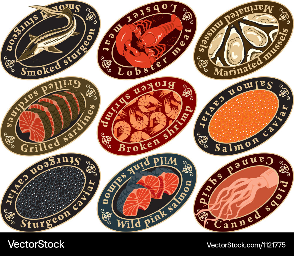 Seafood Royalty Free Vector Image - VectorStock