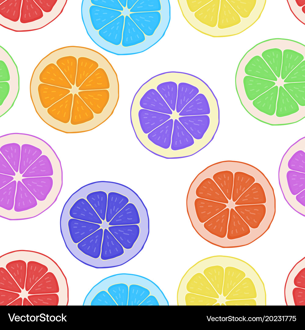 Seamless pattern background citrus Royalty Free Vector Image