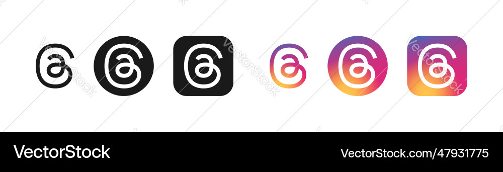 Threads App Logo Royalty Free Vector Image - VectorStock
