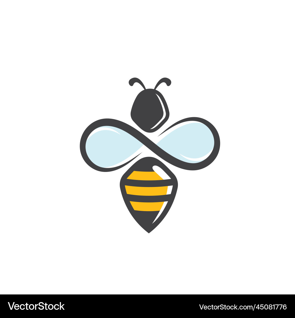 Bee icon design concept Royalty Free Vector Image