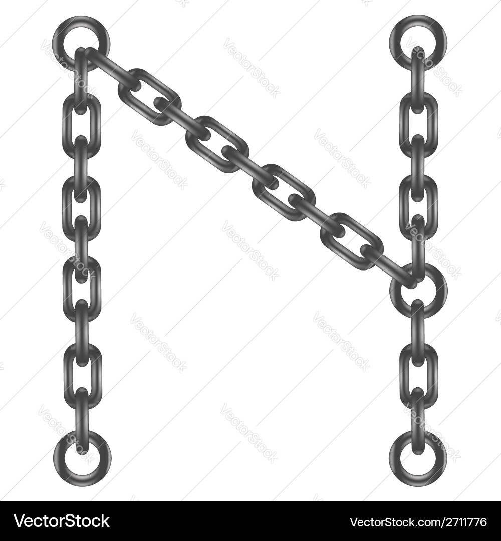 Chain letter n Royalty Free Vector Image - VectorStock