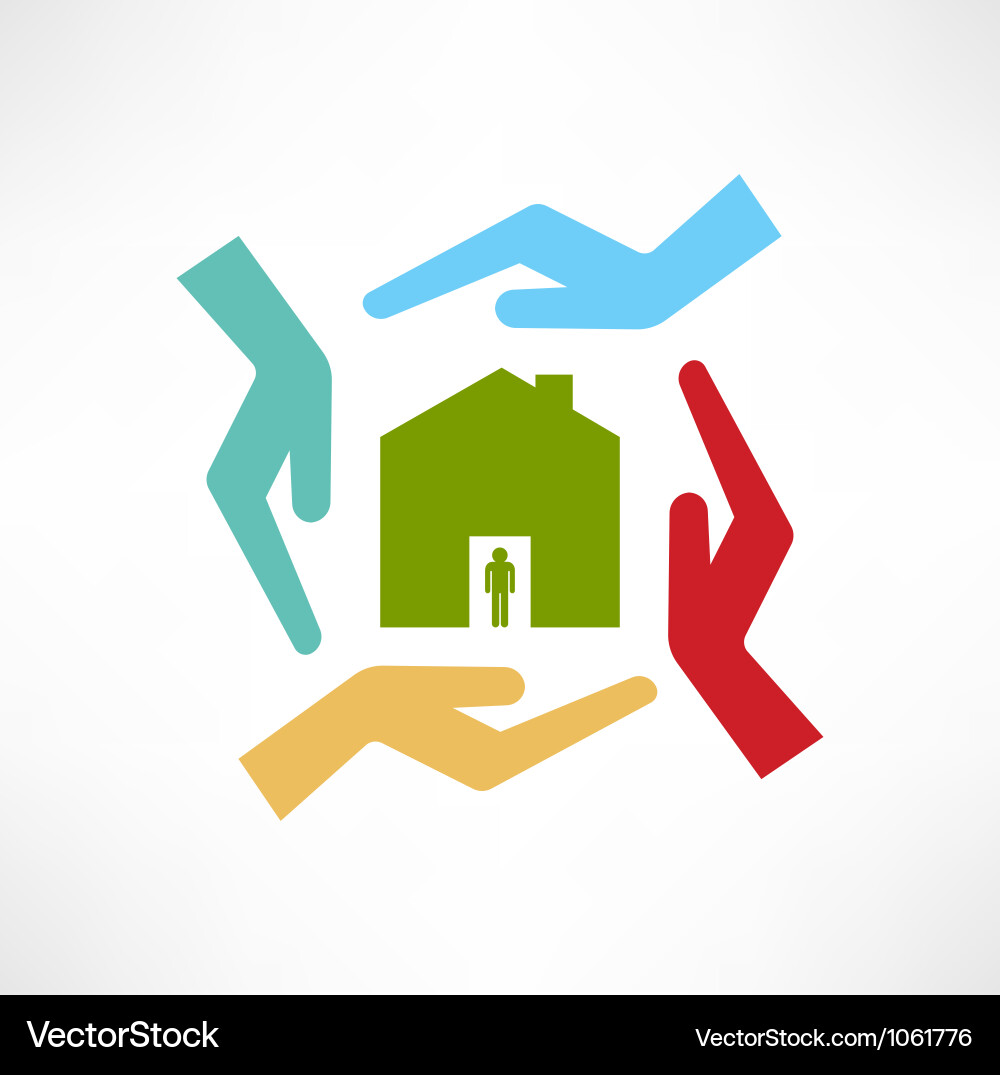 Concept of safe houses Royalty Free Vector Image
