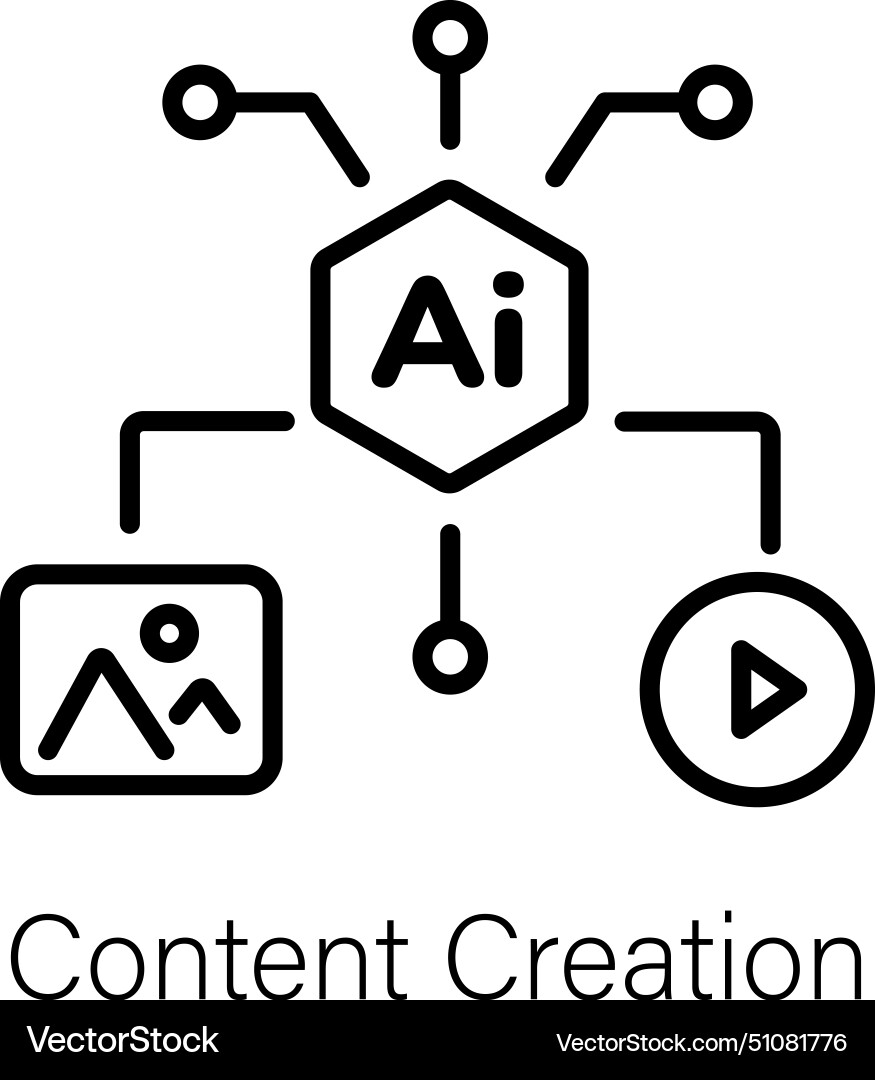 Content creation Royalty Free Vector Image - VectorStock