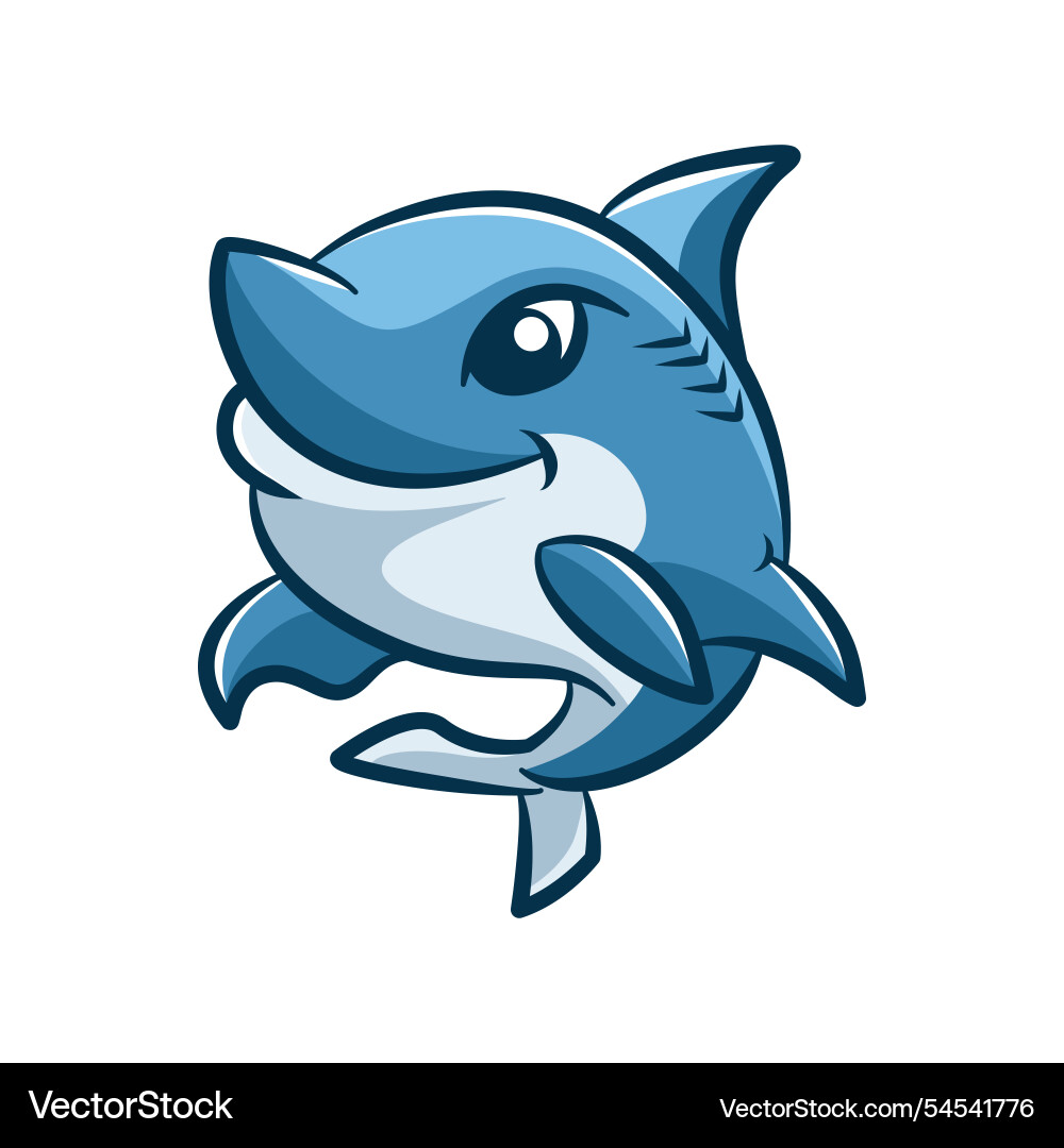 Cute shark Royalty Free Vector Image - VectorStock