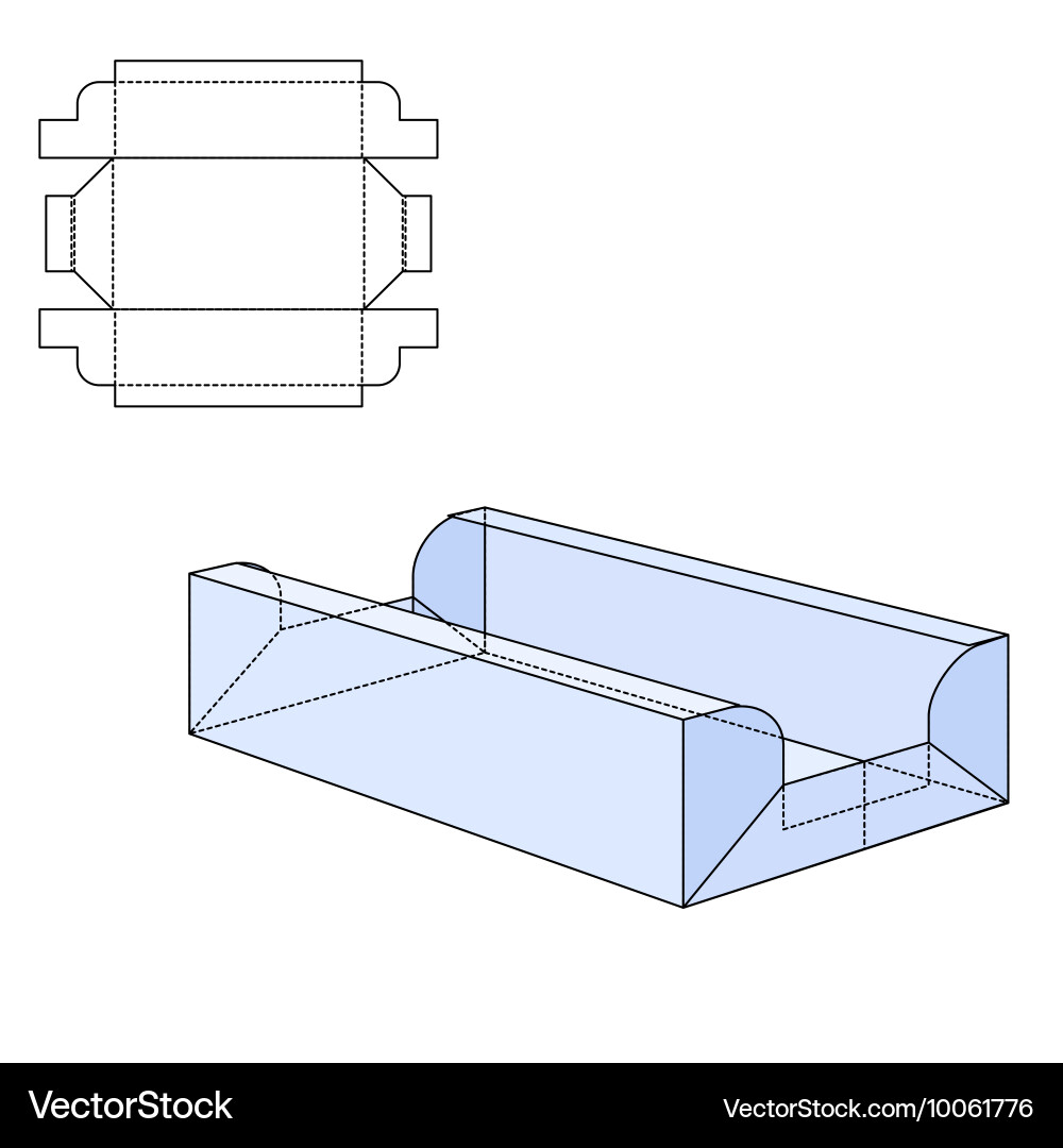 Diecut craft box Royalty Free Vector Image - VectorStock