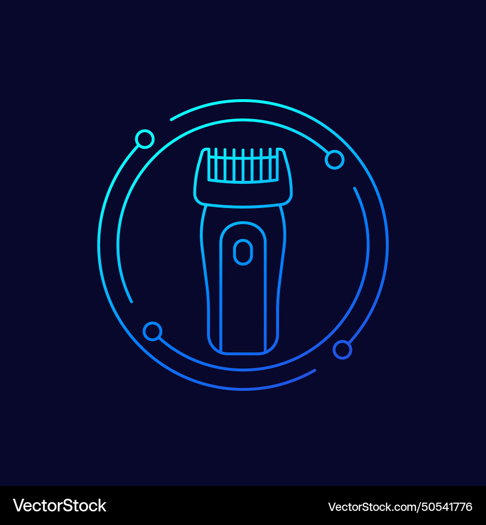 Hair trimmer icon linear design Royalty Free Vector Image
