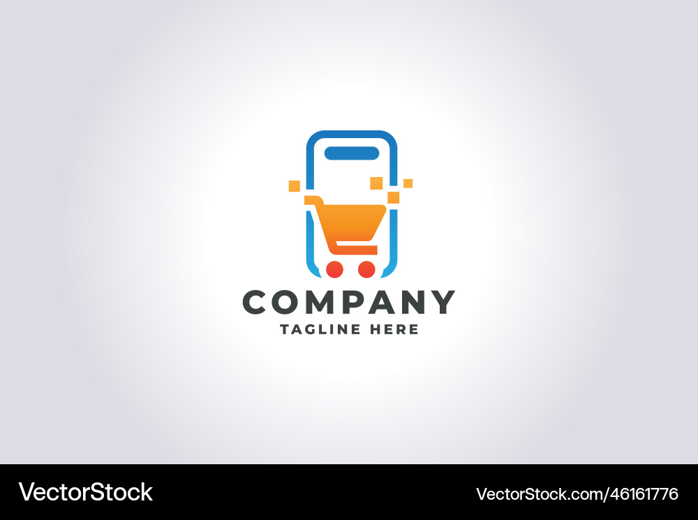 Mobile shop logo pro template Royalty Free Vector Image