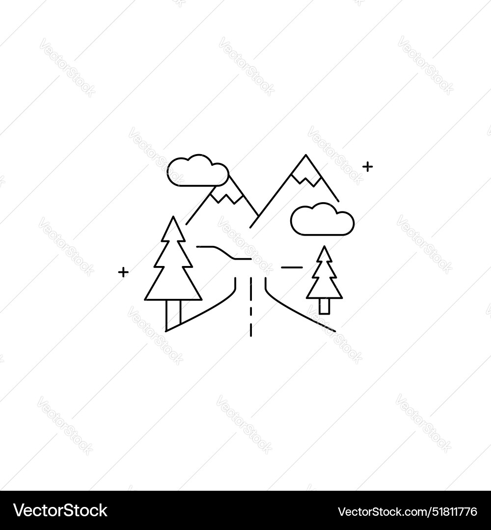 Road trip icon design Royalty Free Vector Image