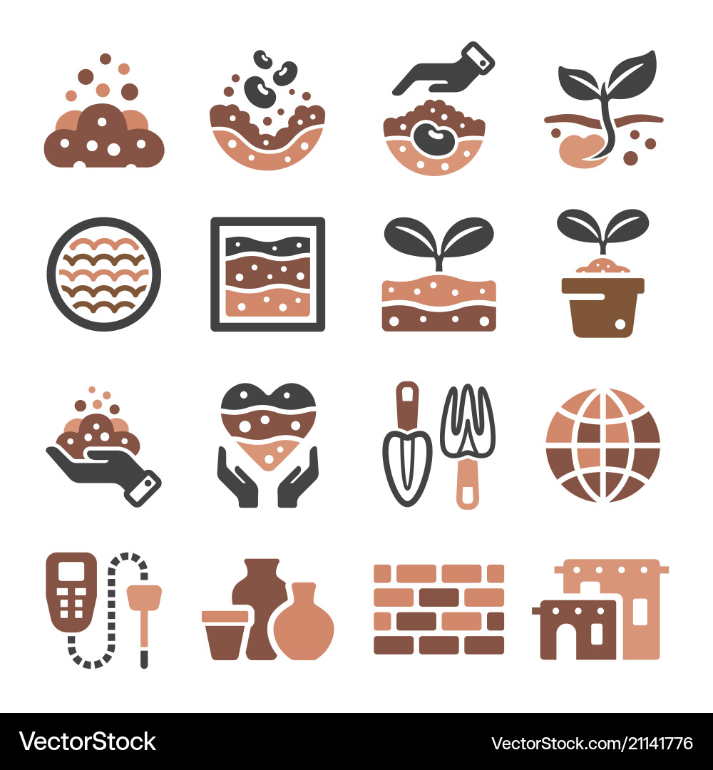 Soil icon Royalty Free Vector Image - VectorStock