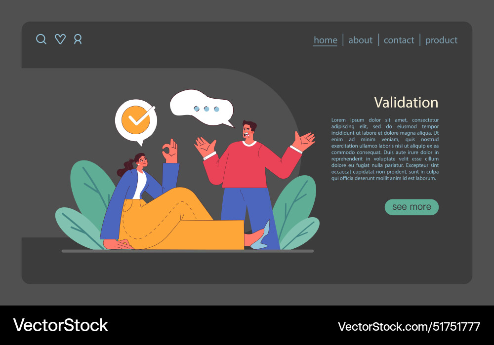 Active listening skill web banner or landing page Vector Image