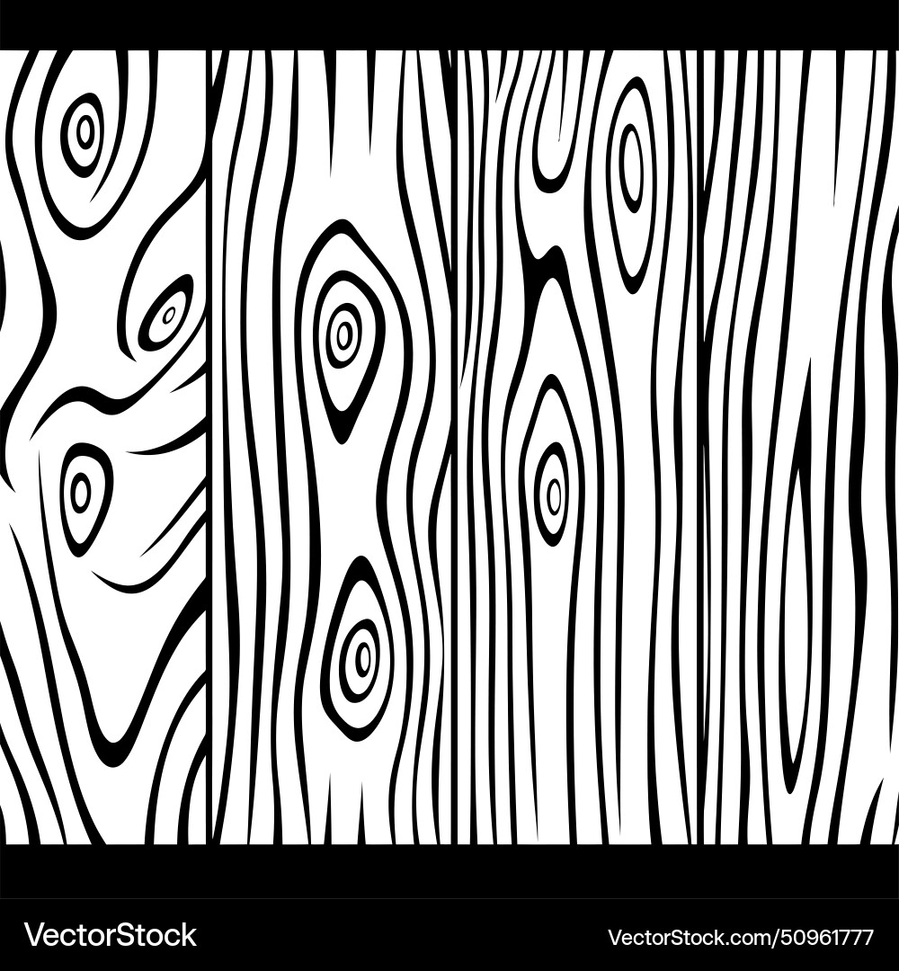 Antique style black and white timber grain Vector Image