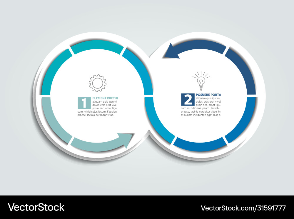 Arrow infographic circle chart Royalty Free Vector Image
