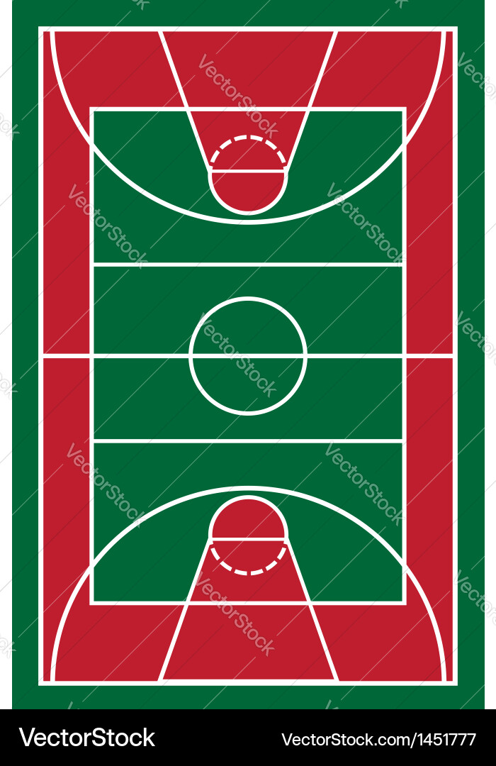 Basketball court Royalty Free Vector Image - VectorStock