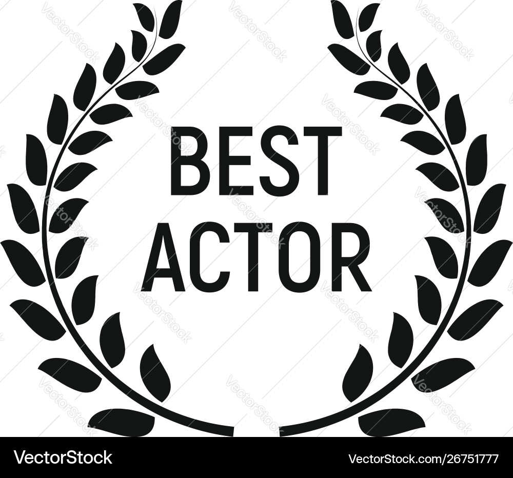 Best actor award icon simple style Royalty Free Vector Image