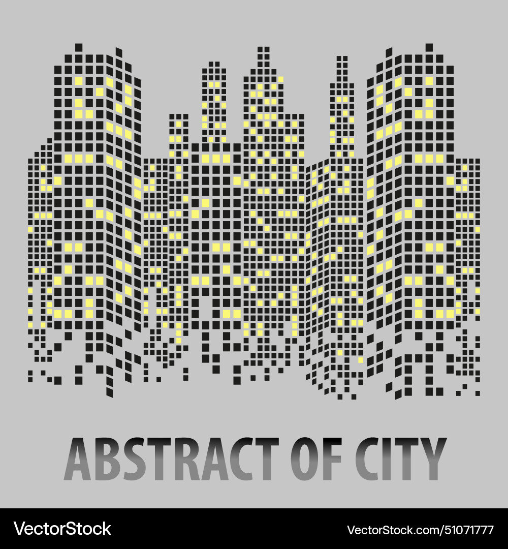 Panoramic design of evening cityscape Royalty Free Vector