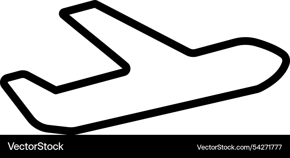 Passenger plane taking off - icon Royalty Free Vector Image