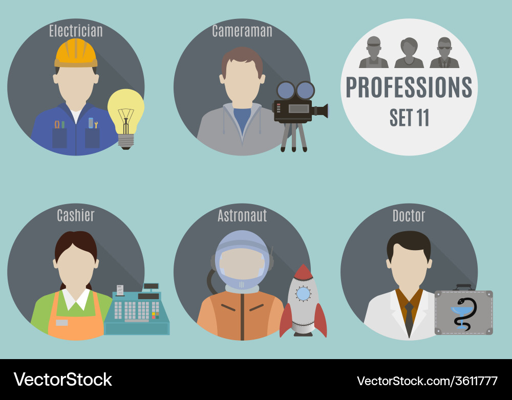 Profession people Royalty Free Vector Image - VectorStock