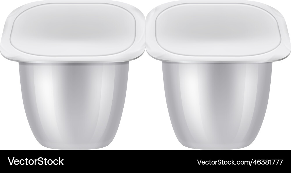 Realistic yoghurt mockup Royalty Free Vector Image