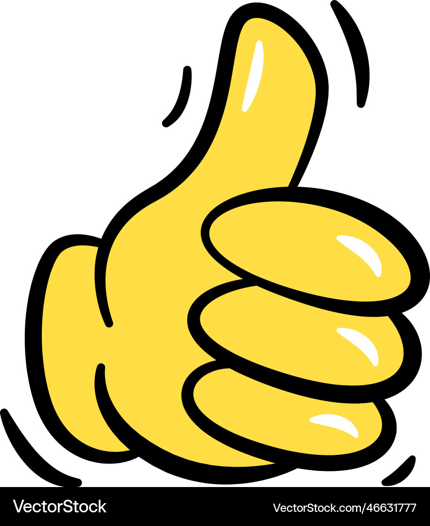 Thumbs up sign Royalty Free Vector Image - VectorStock