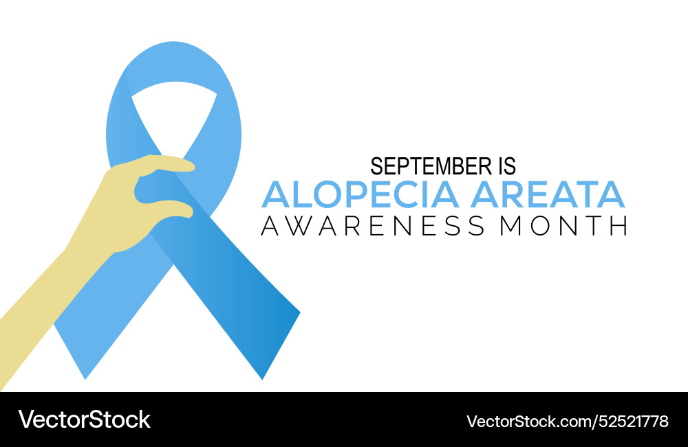 Alopecia areata awareness month Royalty Free Vector Image