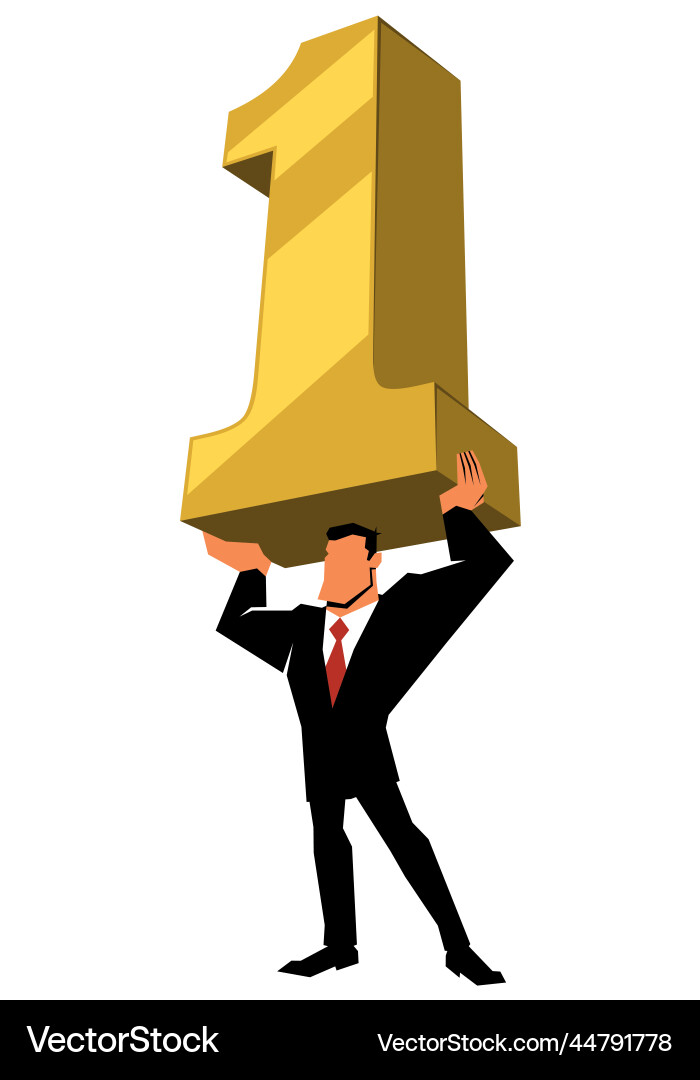 Businessman number one Royalty Free Vector Image
