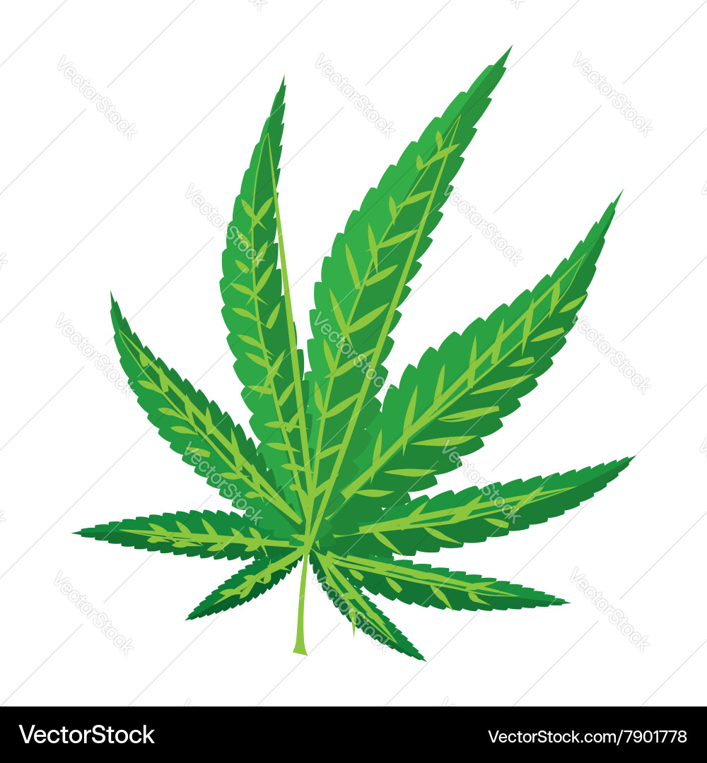Cartoon Marijuana Leaf Icon Royalty Free Vector Image