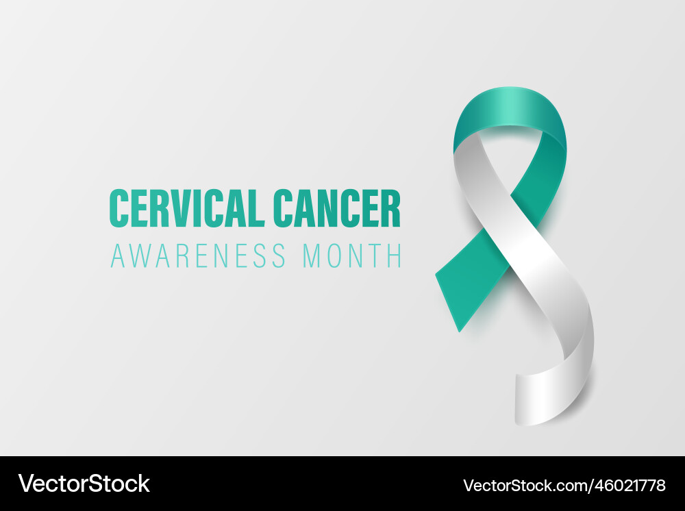 Cervical cancer banner card placard Royalty Free Vector