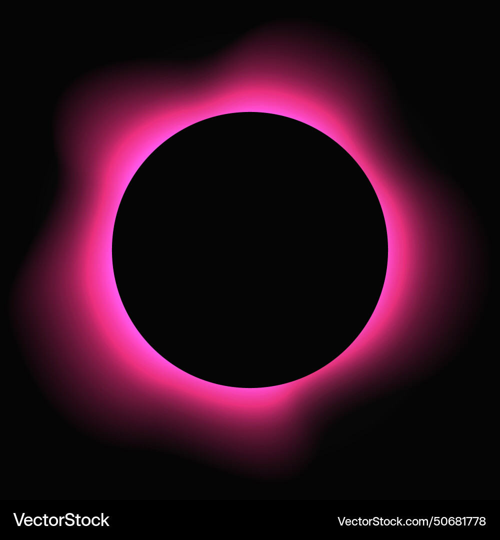 Circle illuminate light frame with color gradient Vector Image