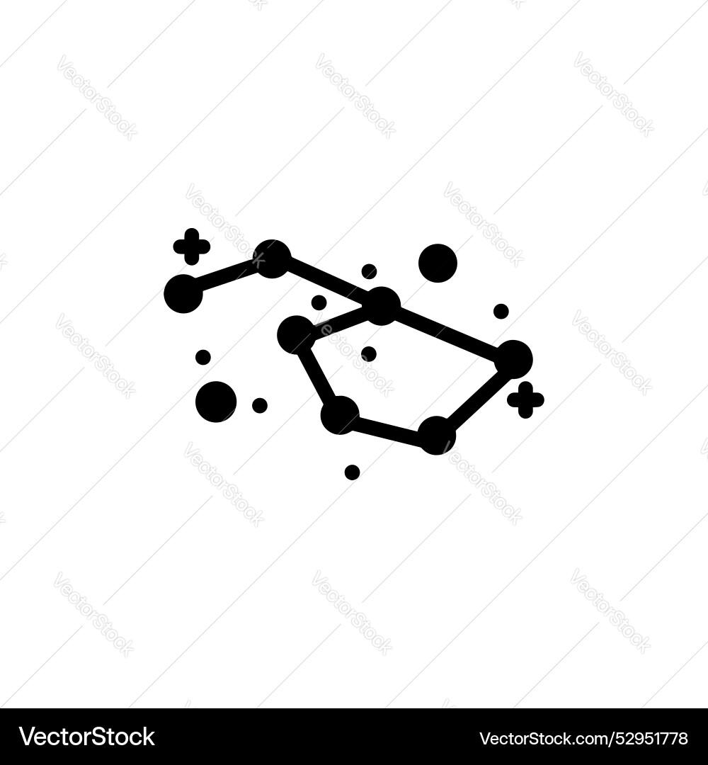 Constellation icon isolated on white background Vector Image